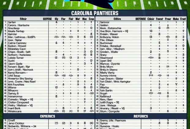 Carolina Panthers 2025 Depth Chart: Breaking Down the Team’s Structure ...